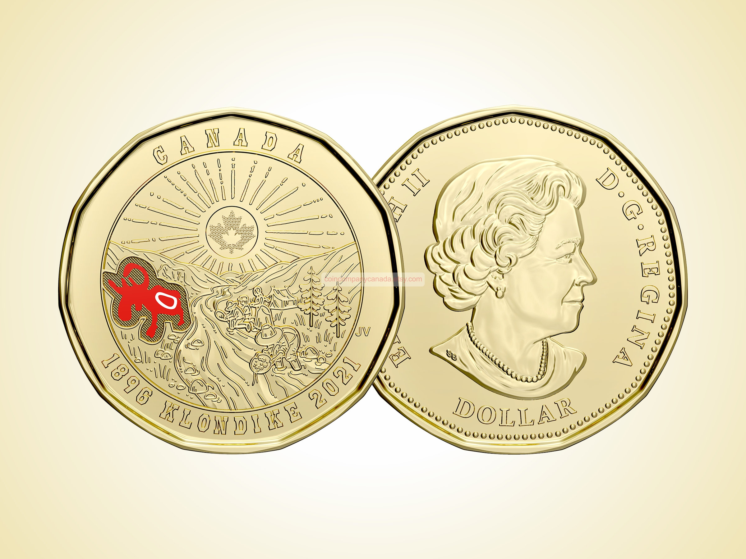 2021 Canadian Loonie 125th Anniversary of the Klondike Gold Rush ...