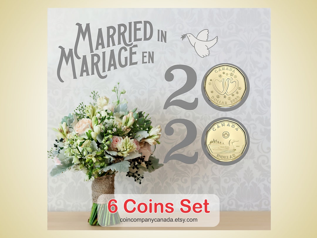 2020 Wedding 6-coin Gift Card Set Including a Rare Special Loonie ...