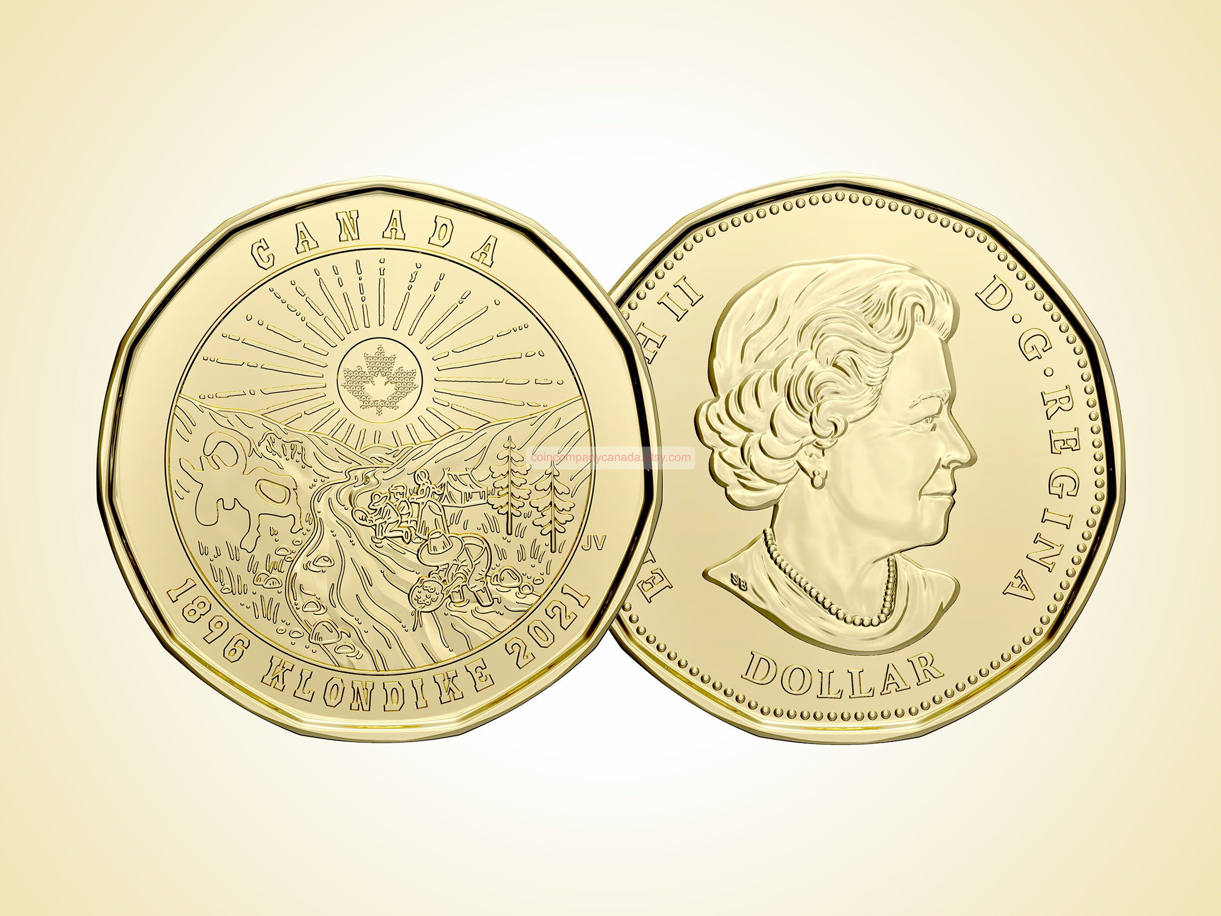 2021 Canadian Loonie 125th Anniversary of the Klondike Gold Rush ...