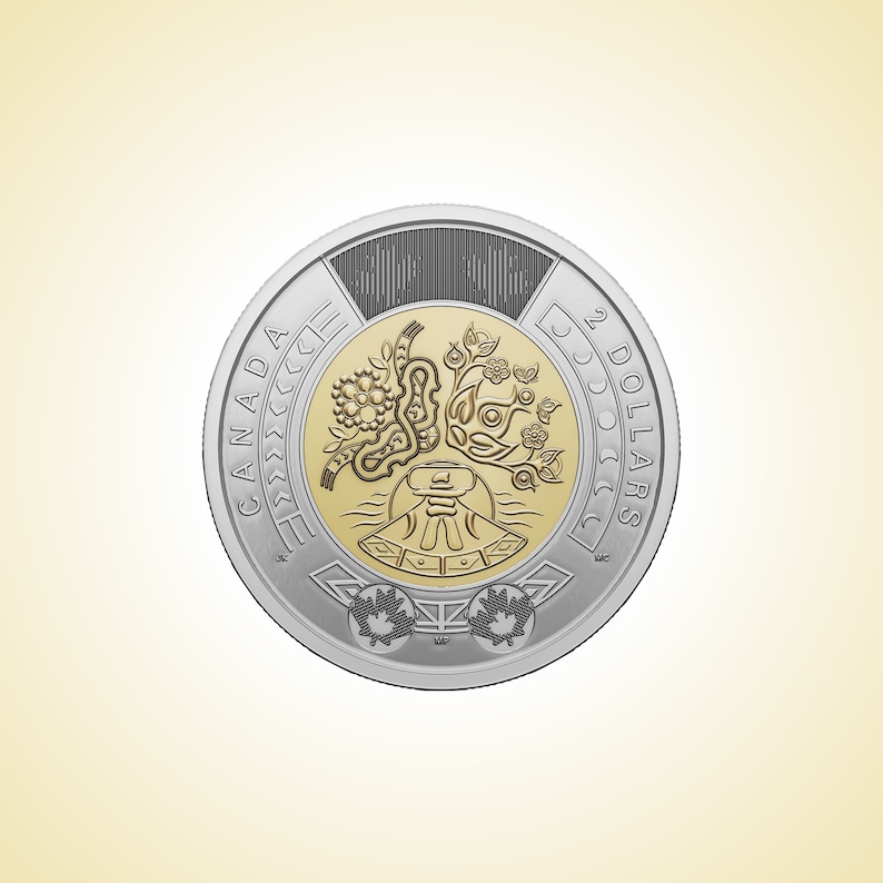 2023 Toonie Canadian 2 Dollars National Indigenous Peoples Day COLOURED ...