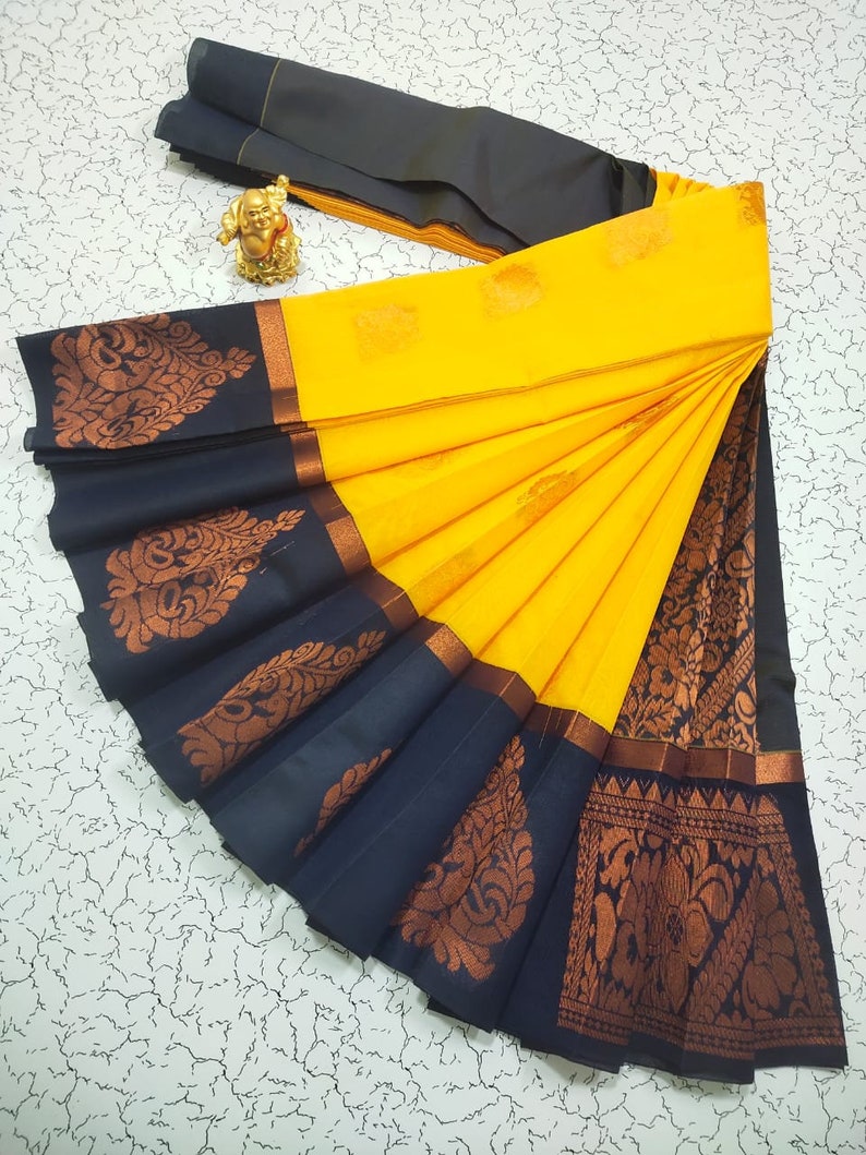 Genuine Super Soft Uppada Kotanji Border Silk Cotton Sarees - Etsy