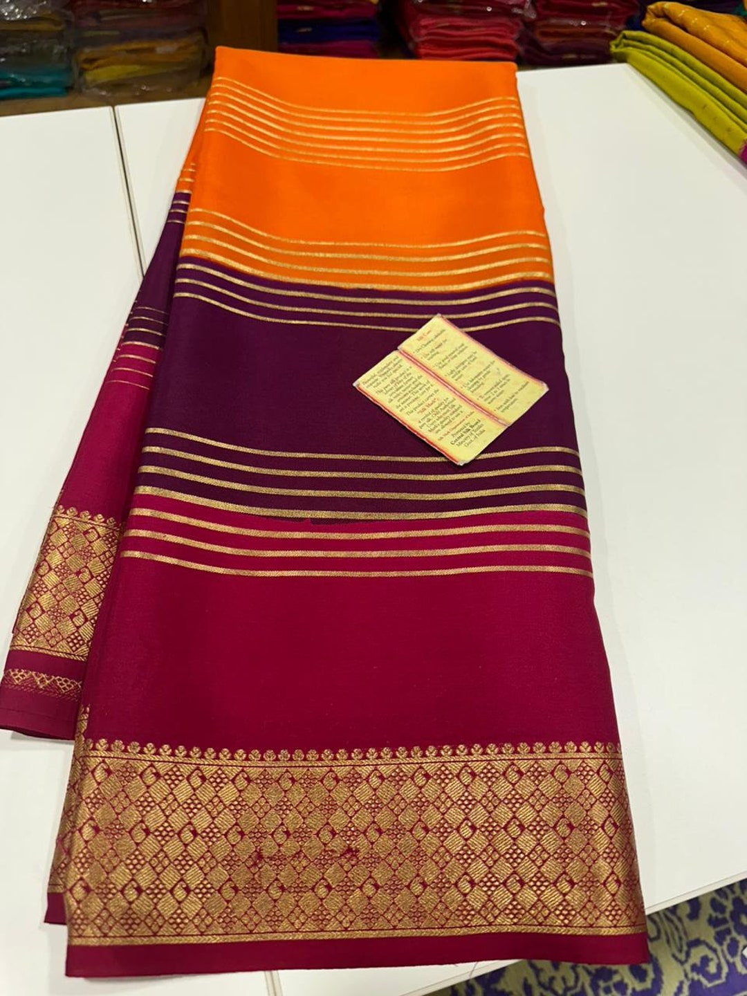 Exclusive Ksic Pattern 3color Combinations Mysore Silk Saree - Etsy