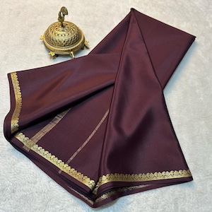 Pure Mysore Silk Sarees Ksic Grade Thickness Elegant Small Border in ...