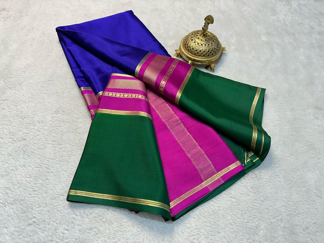 Pure Mysore Silk Sarees Ksic Grade Thickness Ksic 3d Pattern in Hit ...