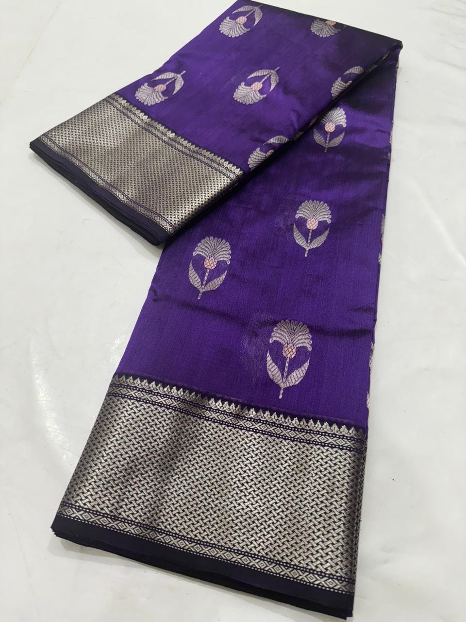 Pattu Silk Silver Zari Border - Etsy