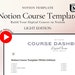 Notion Course Template Light Edition, Course Creator, Digital Course ...