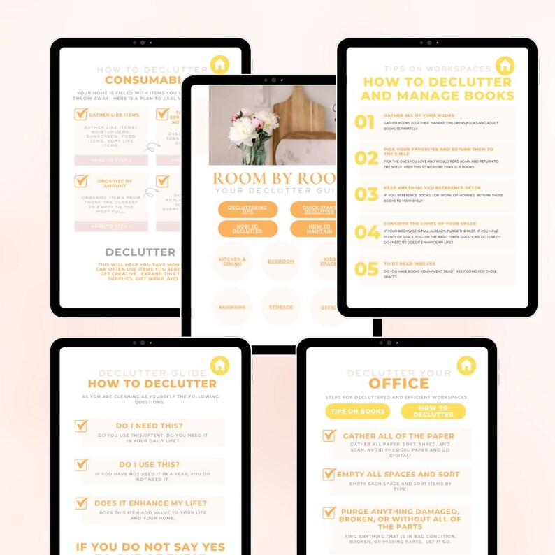 Interactive Declutter Guide | Room-by-room Checklist (digital Download ...