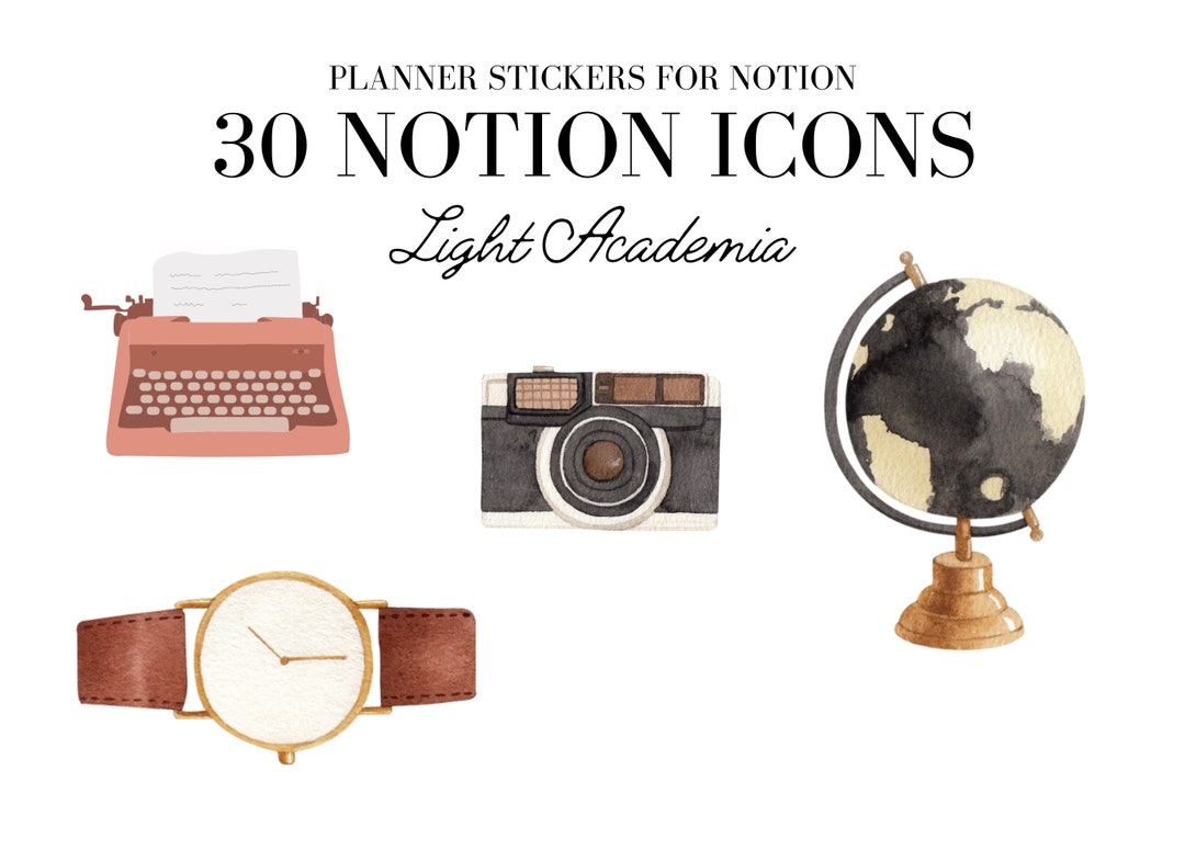 Light Academia Notion Icons Notion Covers Notion Customization Notion ...