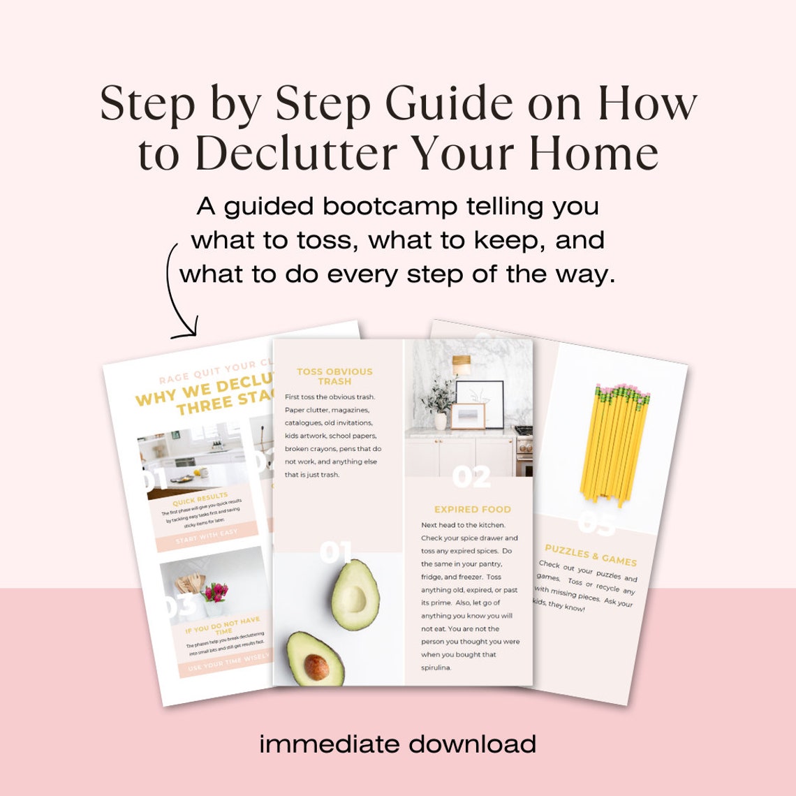Rage Quit Your Clutter E Book A Decluttering Bootcamp How to Declutter Book Decluttering Course ...