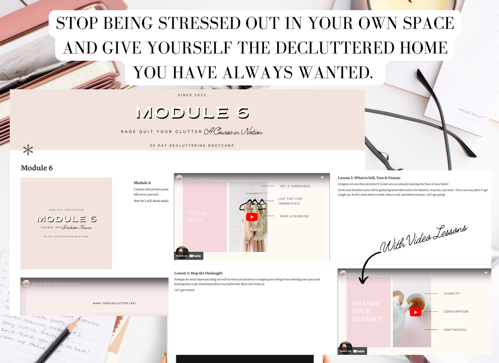 Rage Quit Your Clutter: A Digital Course in Decluttering Digital Course Taught in Notion Digital ...