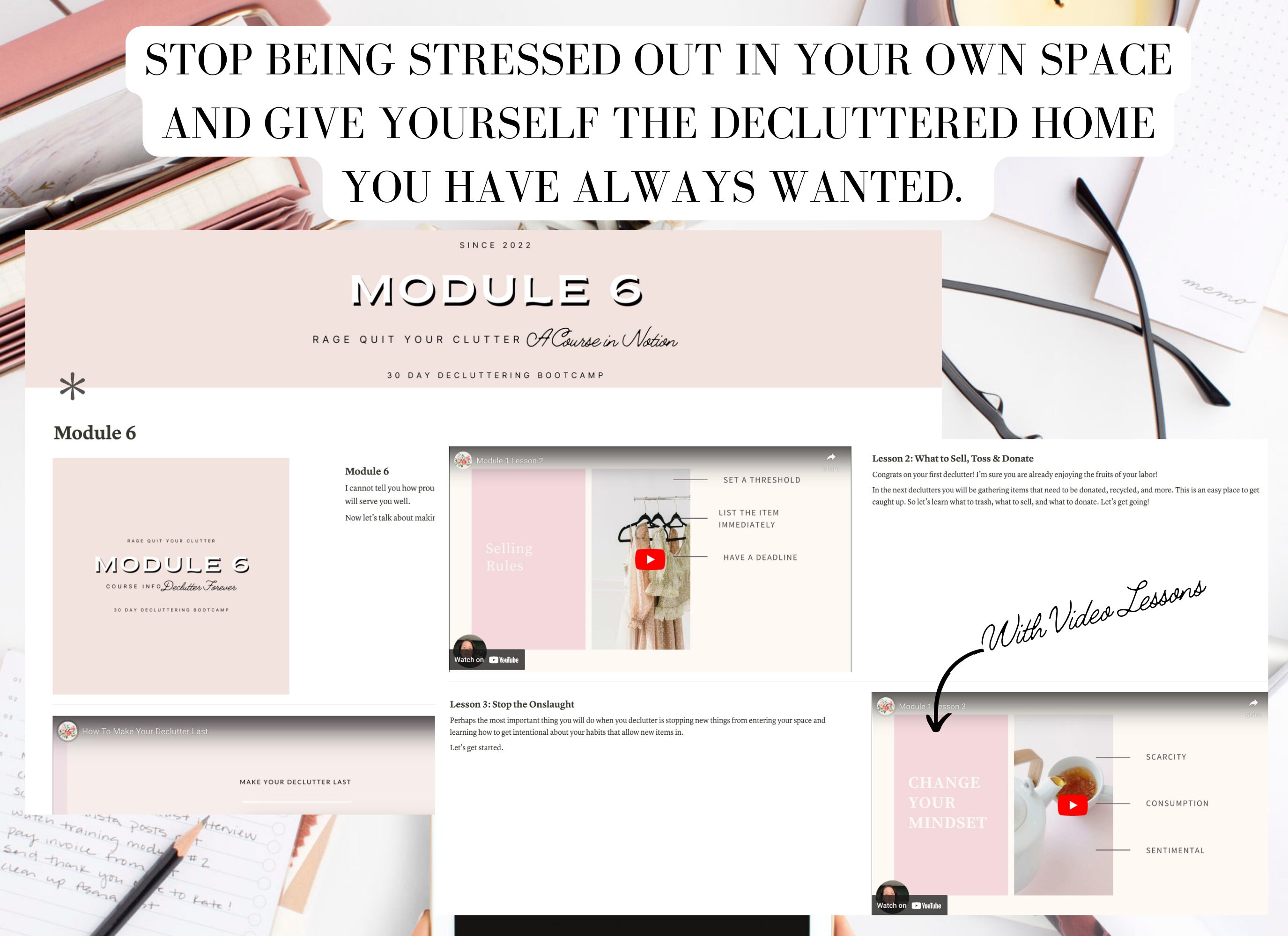 Rage Quit Your Clutter: A Digital Course in Decluttering Digital Course Taught in Notion Digital ...