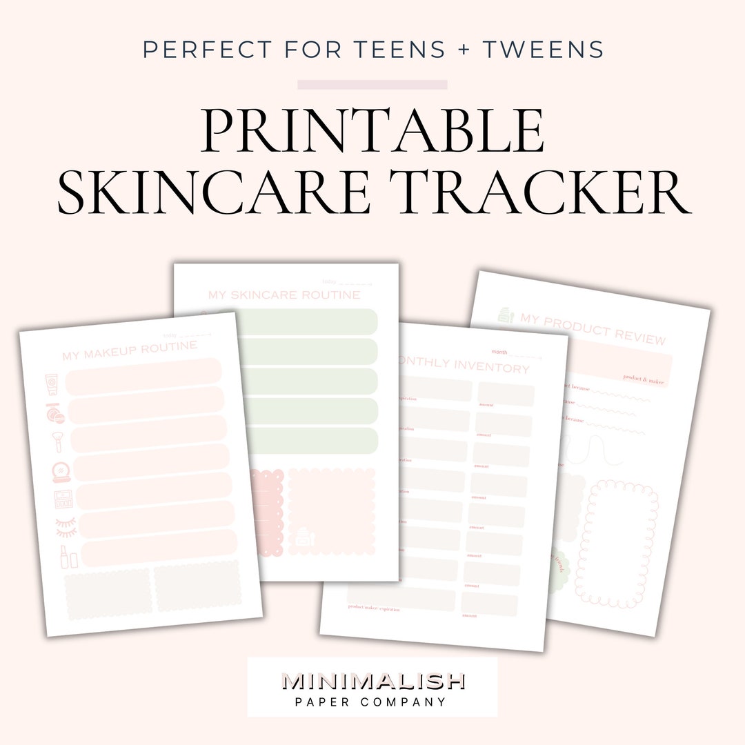 Printable Skincare Tracker & Makeup Tracker PDF Skincare Tracker ...