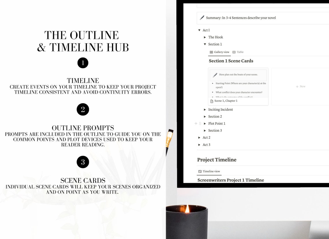 Notion Template for Screenwriters Screenplay Planner - Etsy