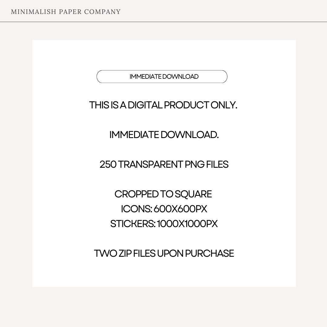 250 Digital Stickers Notion Icons Goodnotes Elements - Etsy