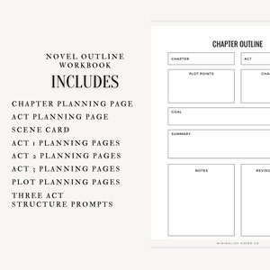 Novel Outline Workbook: 3-act Story Structure Planner (PDF Download) - Etsy