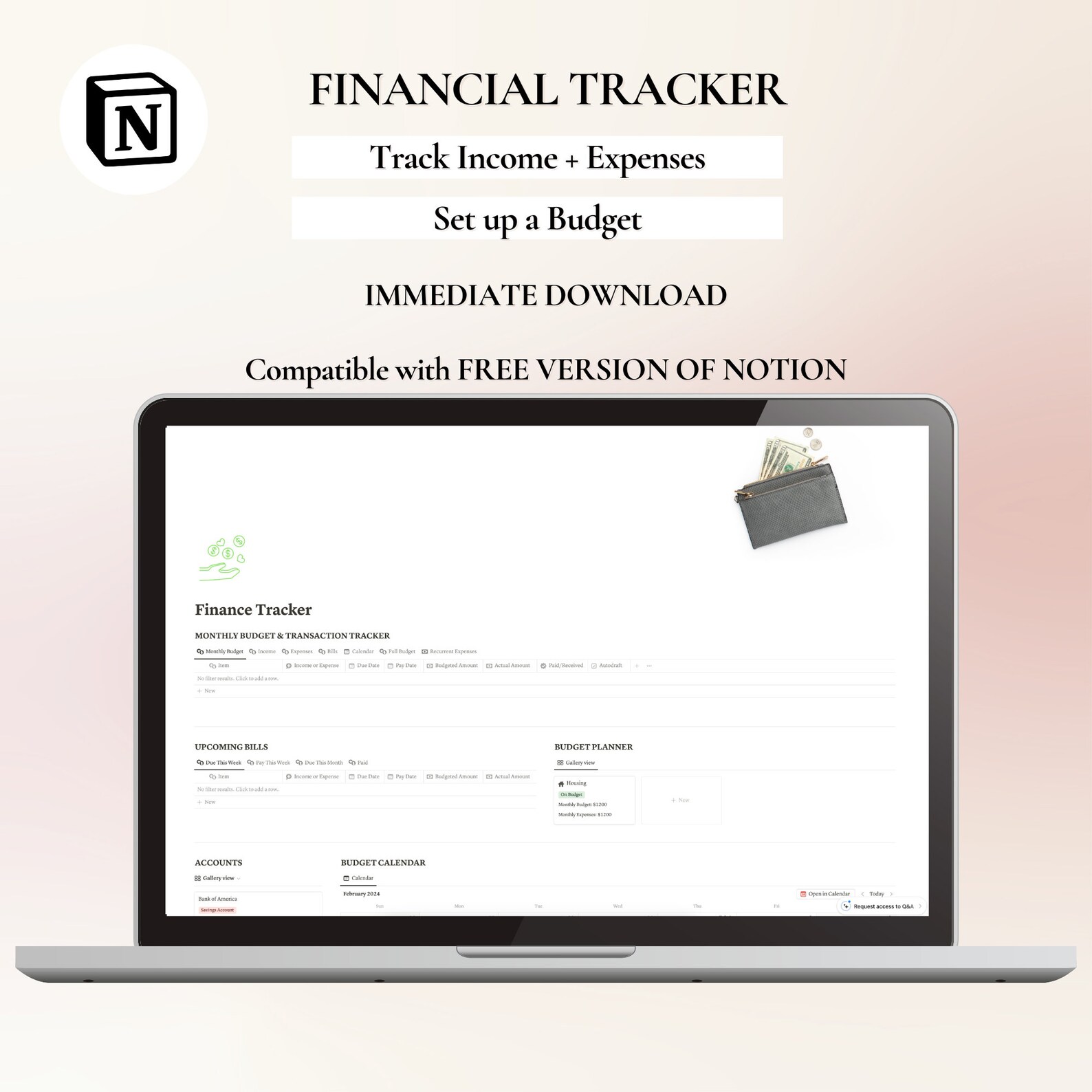Notion Template Personal Finance Tracker Budget Tracker Income and ...