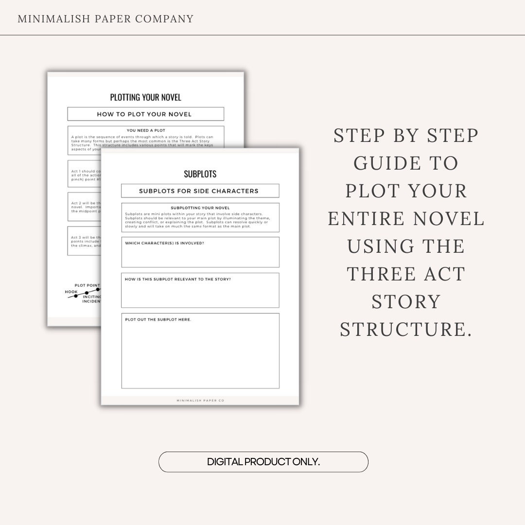 How to Write a Novel Planning Workbook Book Planner Plot Planner How to ...