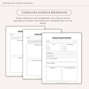 Character Development Workbook Printable Novel Planner Digital Novel ...