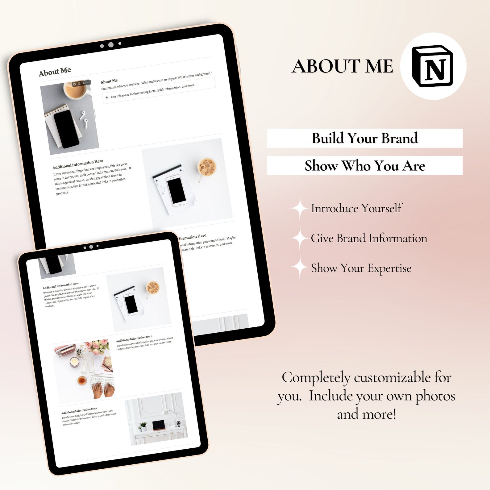 Notion Course Template Blush Edition, Course Creator, Digital Course ...