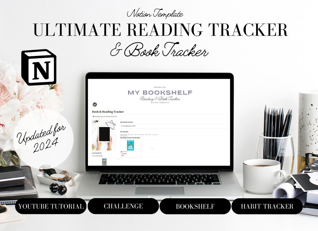 Notion Reading Dashboard Ultimate Reading Tracker Book Tracker Notion Template Aesthetic Notion ...