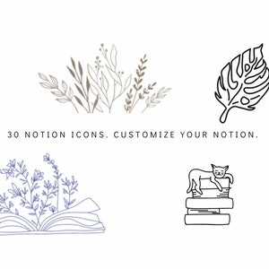 Notion Templates Icons Notion Icon Files Custom Notion Floral Icons ...