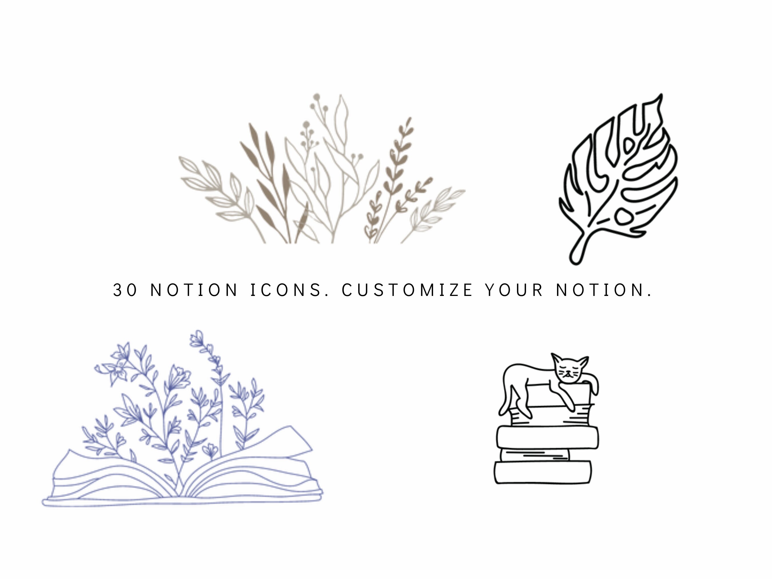 Notion Templates Icons Notion Icon Files Custom Notion Floral Icons ...