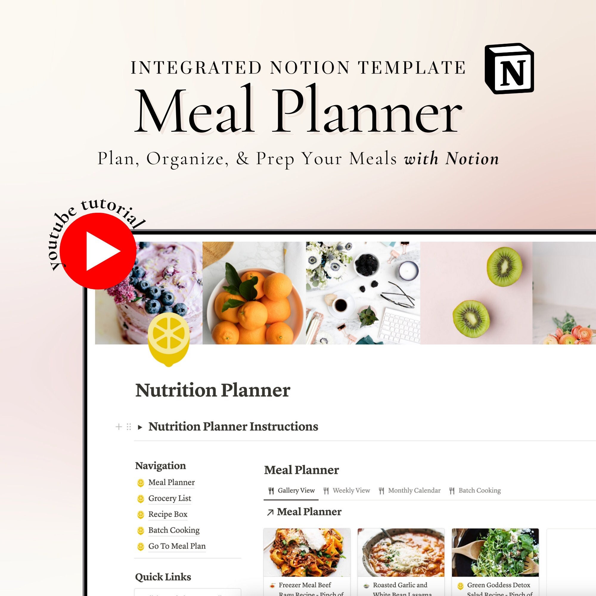Nutrition Planner Notion Template Meal Planner Notion Template ...