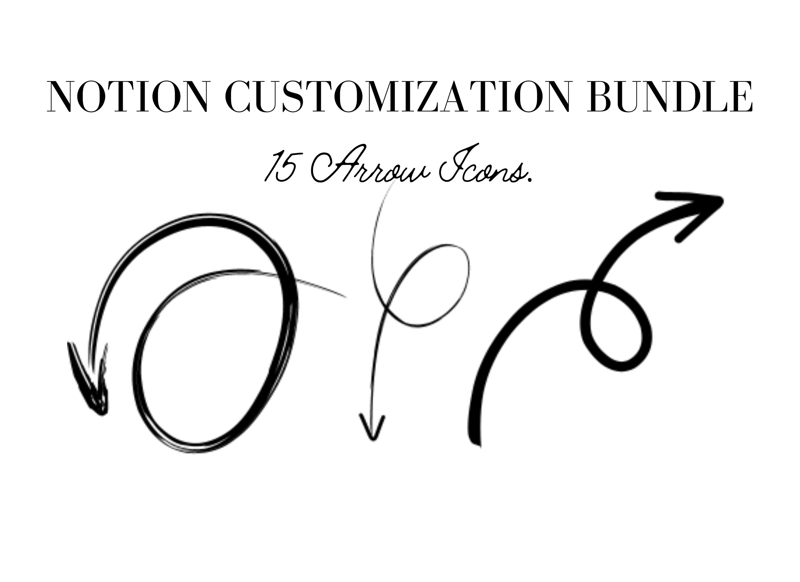 Notion Icons And Notion Covers Bundle Notion Custom Notion Customization Bundle Arrow Icons Notion
