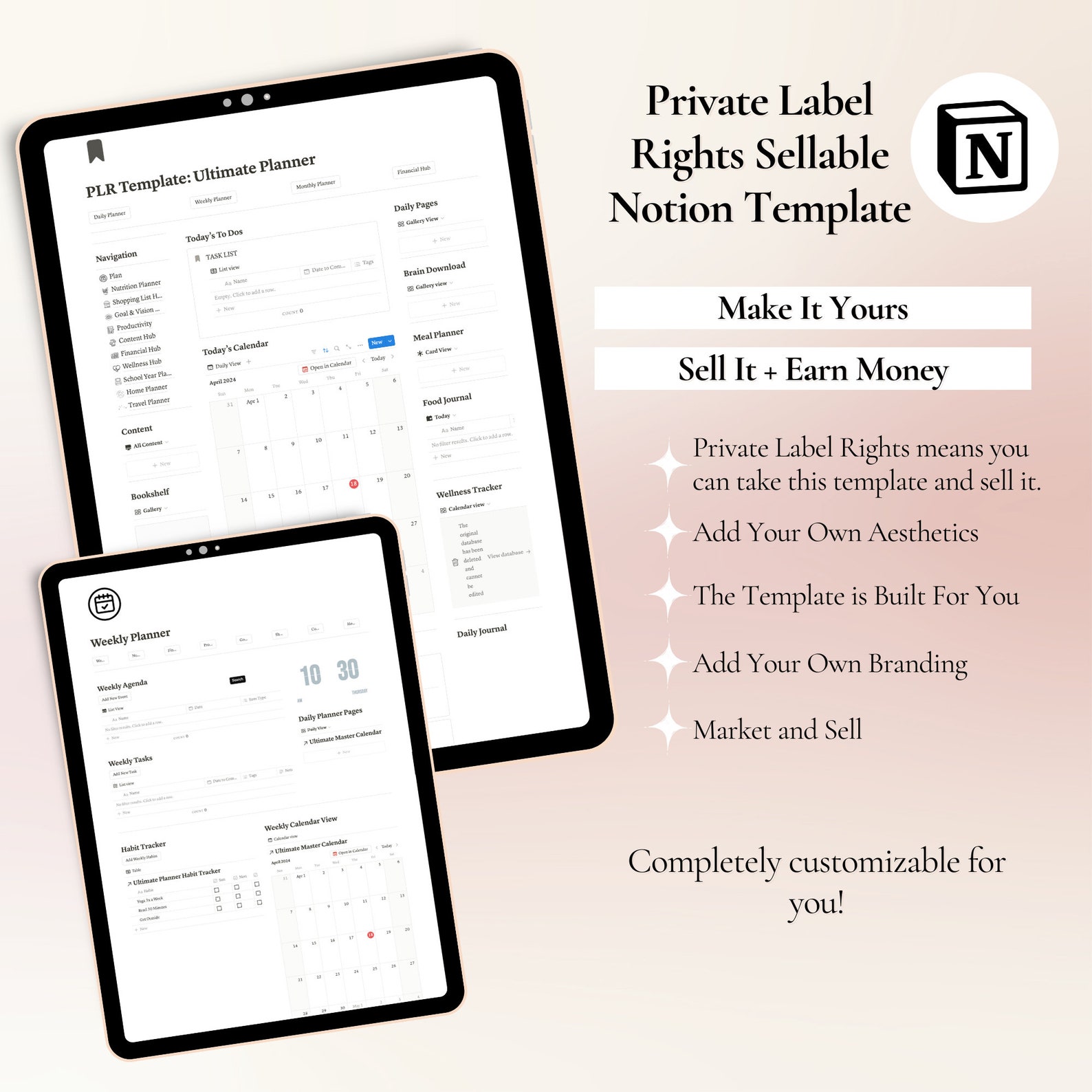PLR Notion Template You Can Sell Ultimate Planner Notion Template With ...