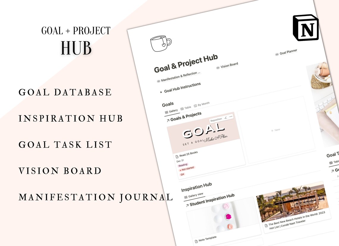 Cozy Aesthetic Notion Ultimate Student Planner Notion Template Academic ...