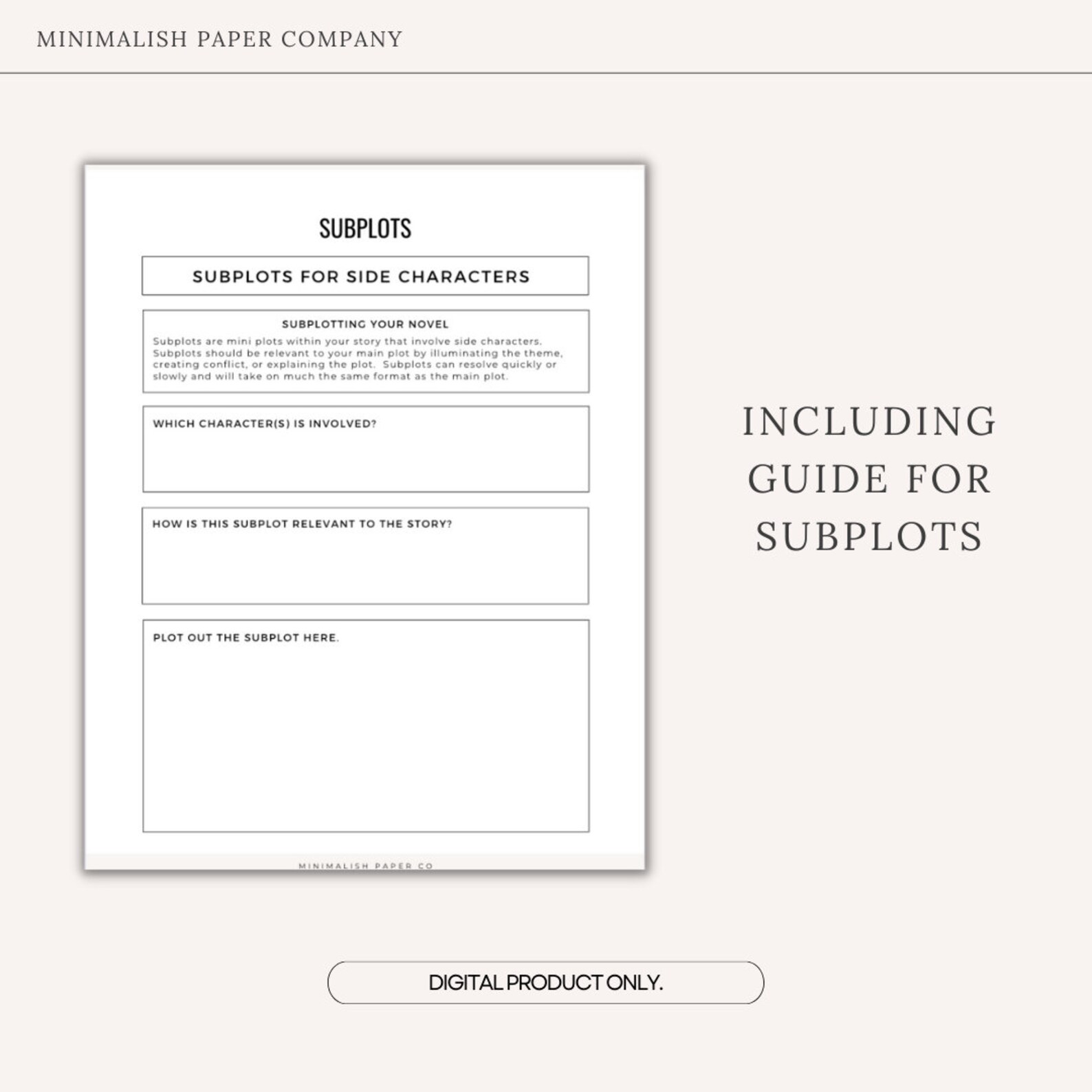 Novel Plotting Workbook: 3-act Story Structure (digital Download) - Etsy
