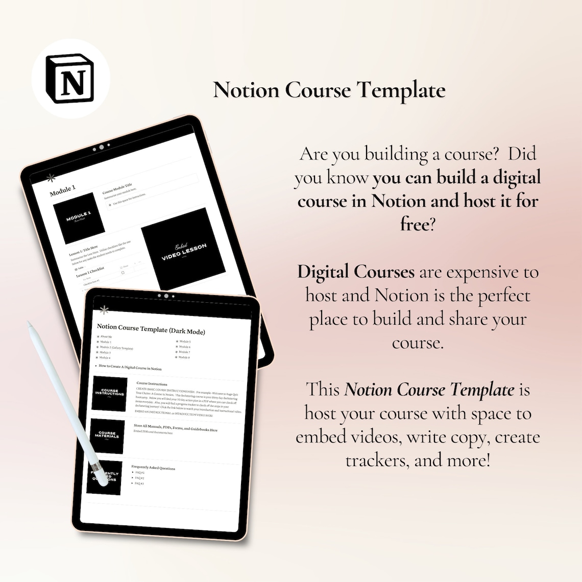 Notion Course Template, Course Creator, Digital Course Template ... Notion Course Template, Course Creator, Digital Course Template ...