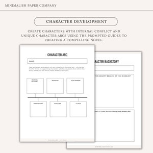 Character Development Workbook Printable Novel Planner Digital Novel ...
