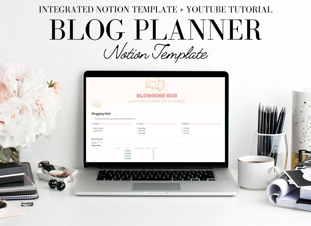 Blog Planner, Notion for Blogging, Notion for Bloggers, Notion Template ...