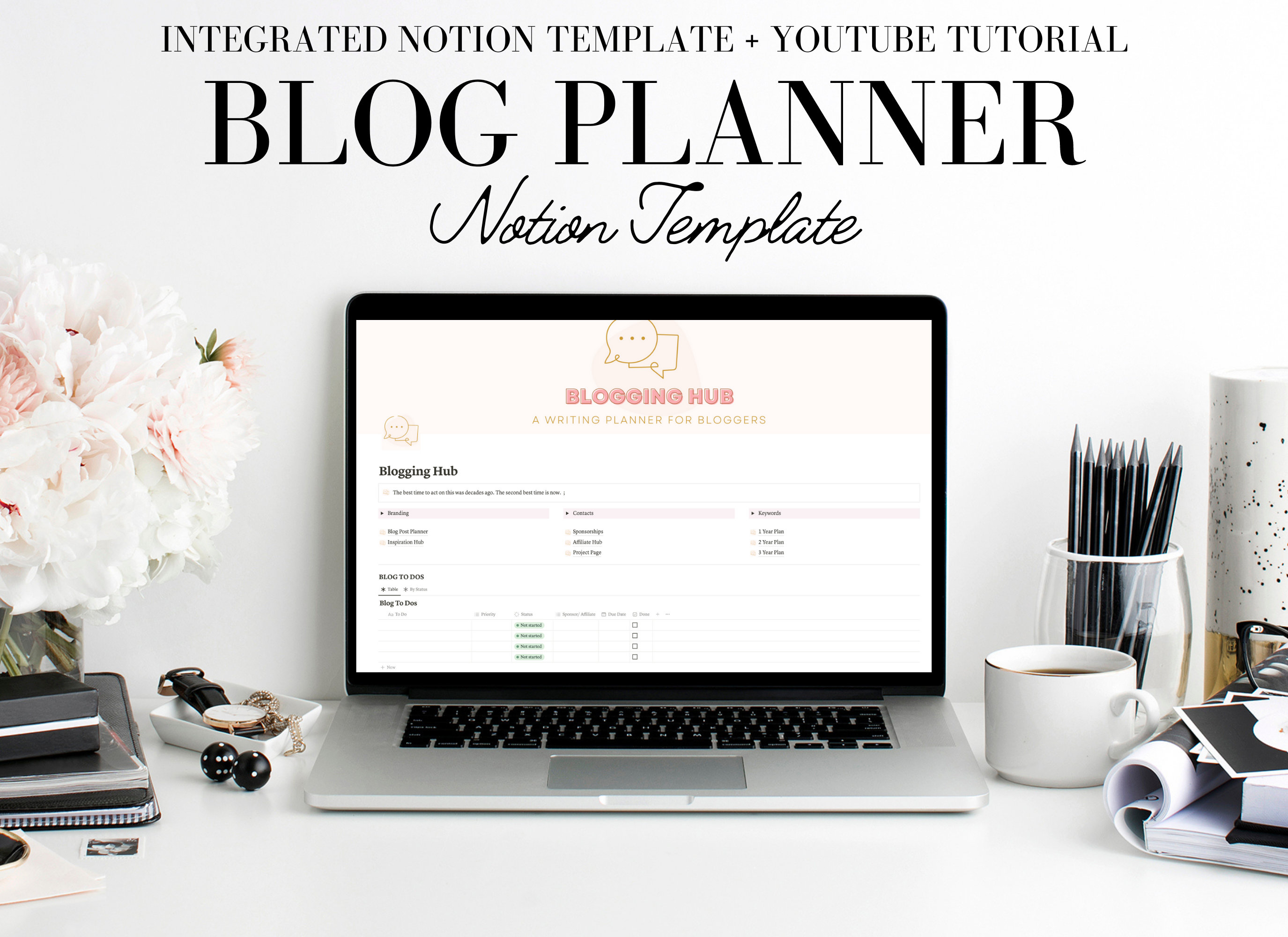 Blog Planner Notion For Blogging Notion For Bloggers Notion Etsy 