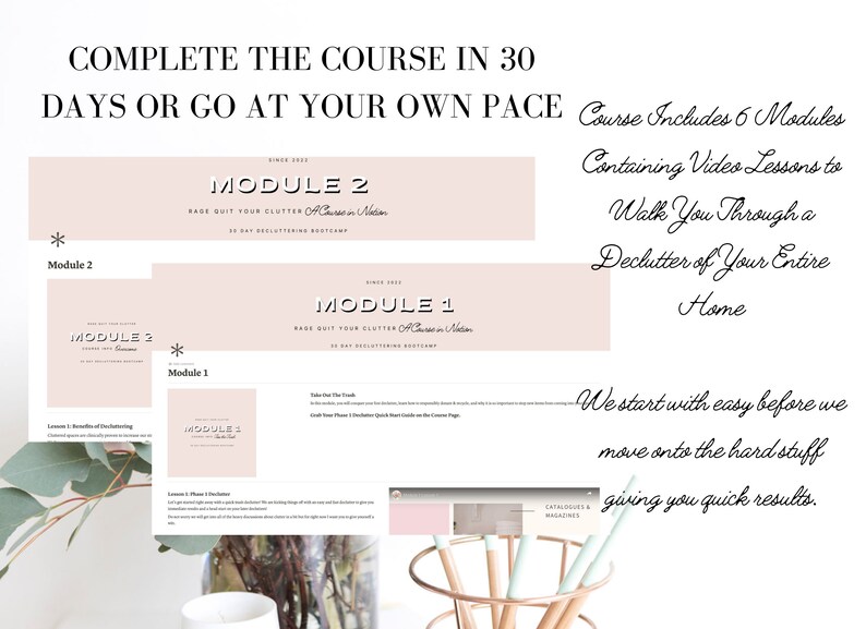Rage Quit Your Clutter: A Digital Course in Decluttering Digital Course Taught in Notion Digital ...
