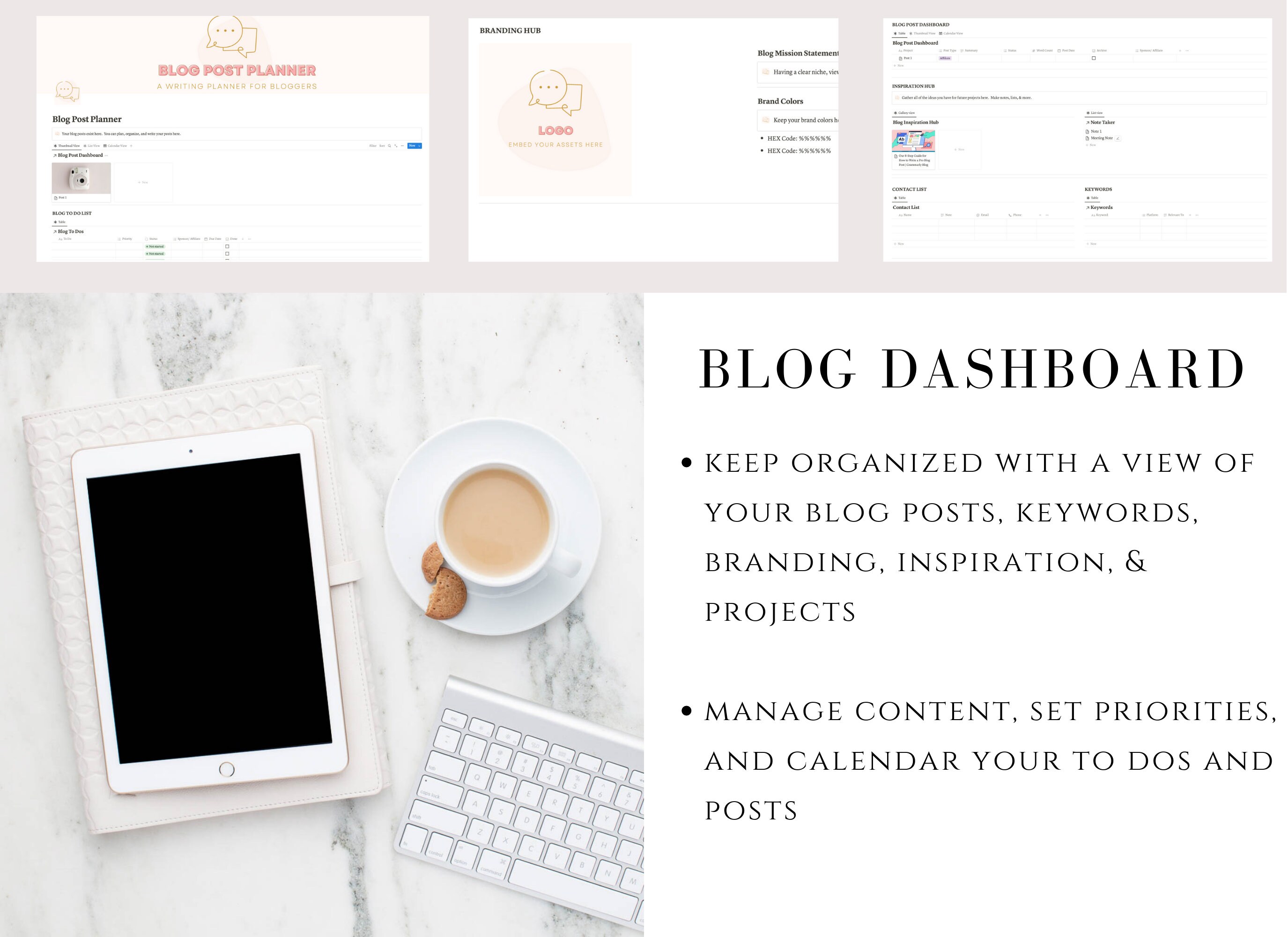 Notion Blog Planner Template: Blogging Hub (PDF Download) - Etsy