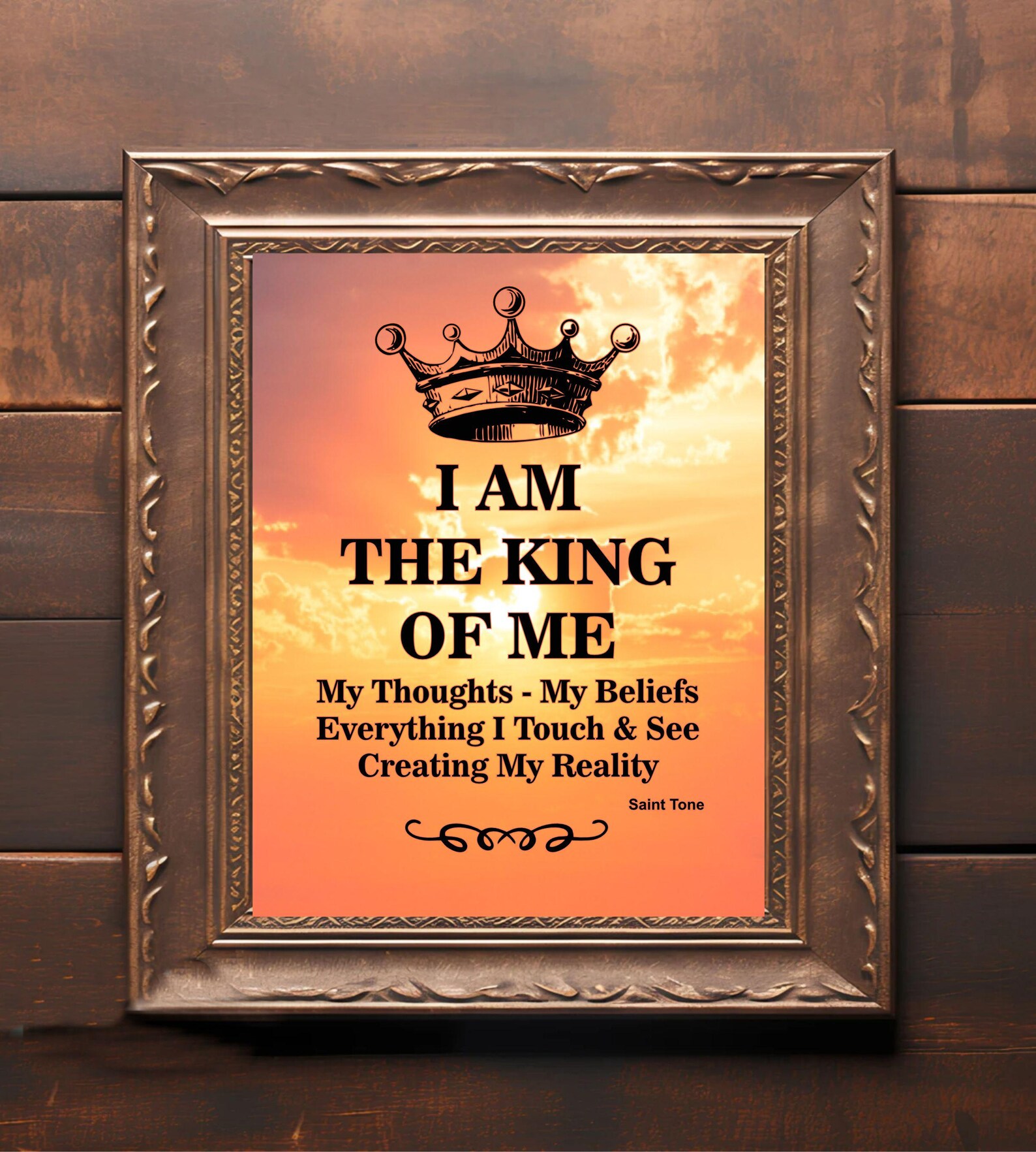 I Am the King of Me Poster, Positive Quote, Motivational Poster, Saint ...