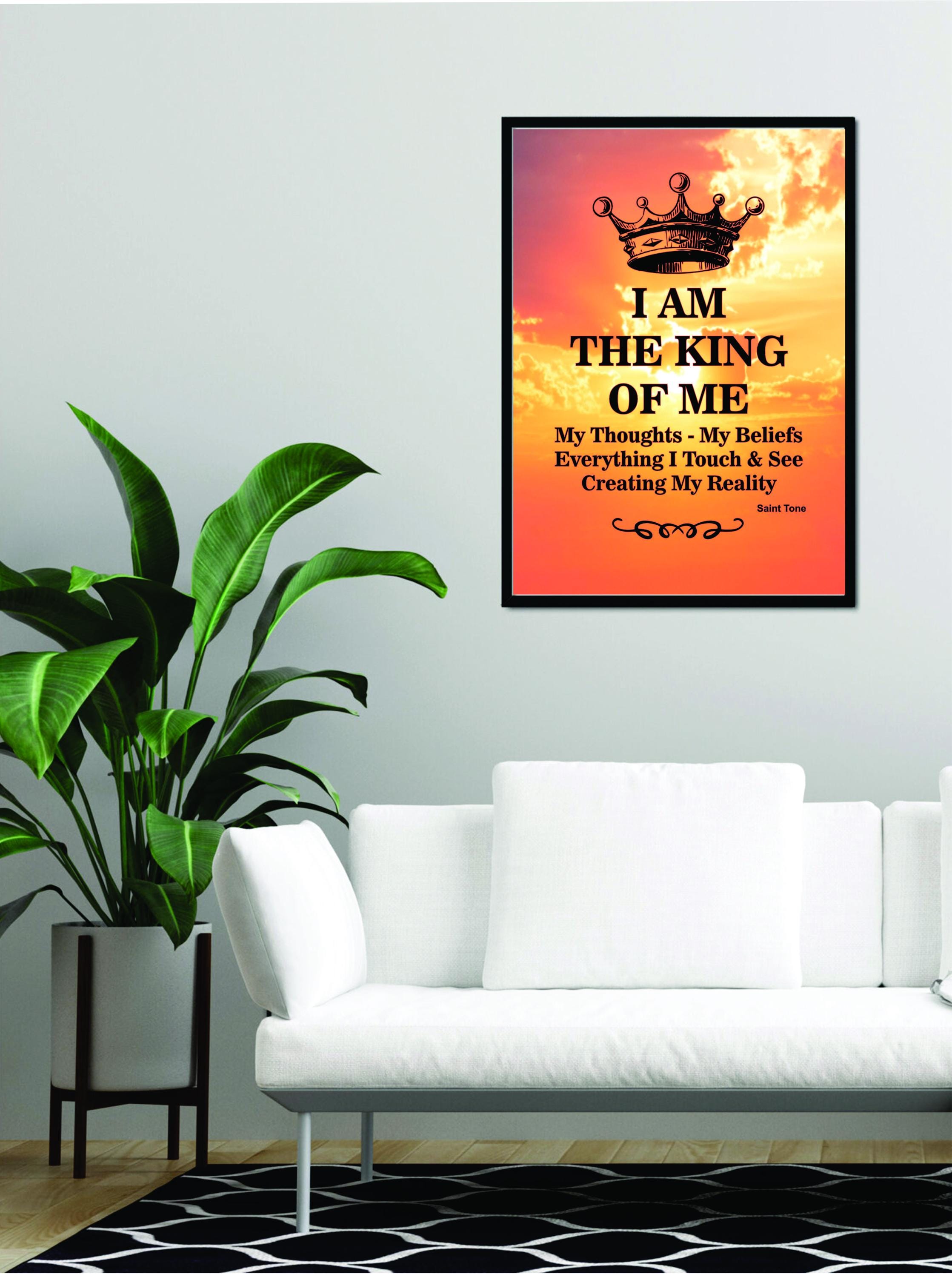 I Am the King of Me Poster, Positive Quote, Motivational Poster, Saint ...