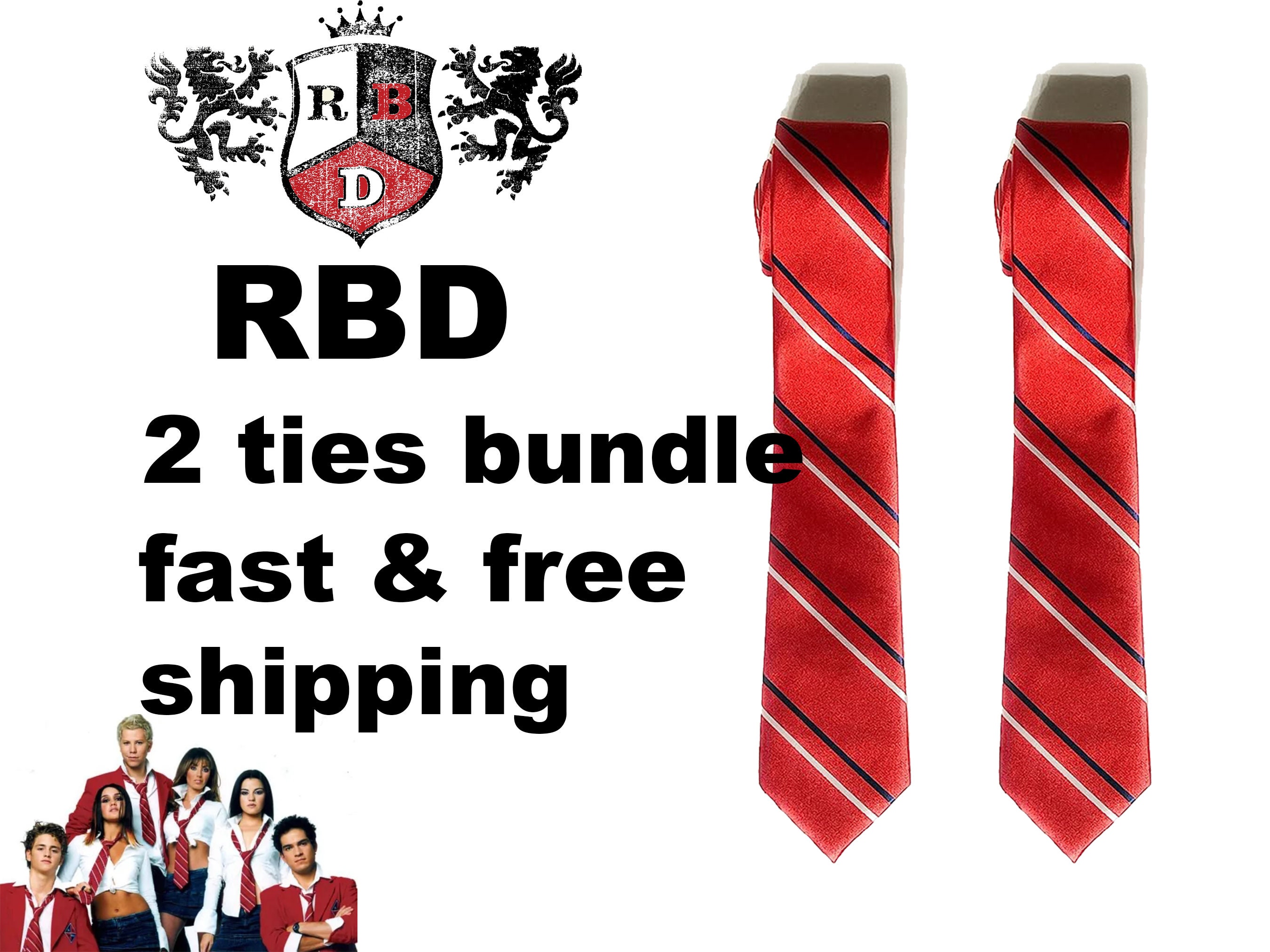 2 RBD TIE BUNDLE Rbd Corbata Rebelde Tour - Etsy