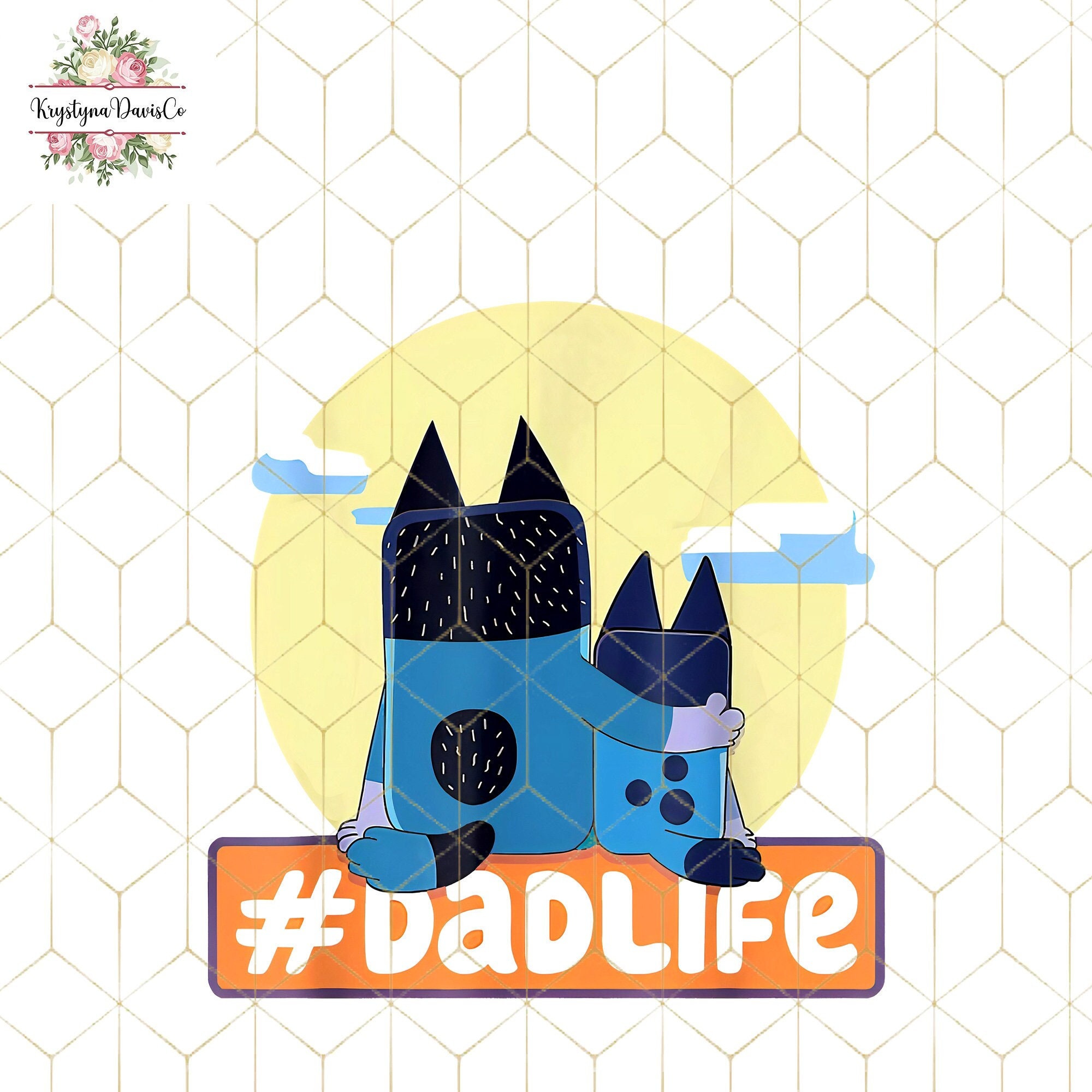 Bluey Dad Life PNG Bluey Character PNG Bluey Bingo Bandit - Etsy México