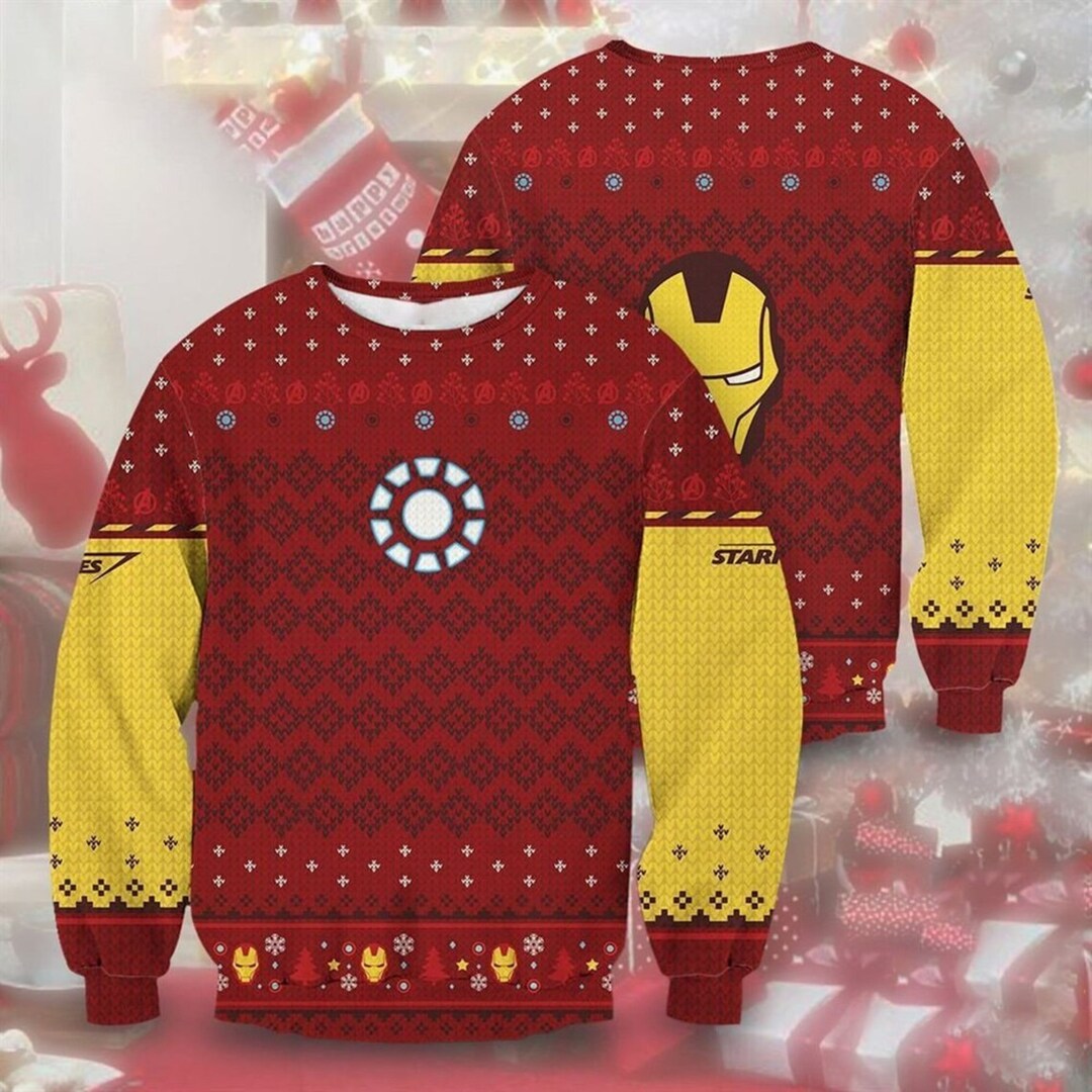 A Very Tony Stark Iron Man Ugly Sweater Christmas Avengers - Etsy