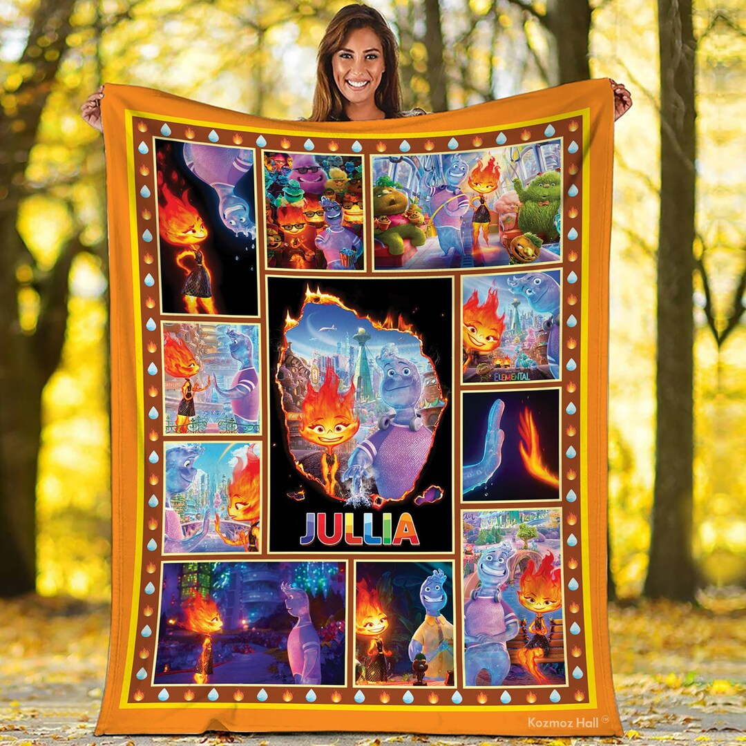 Elemental Blanket Fire and Water Ember and Wade Fleece Blanket WDW ...