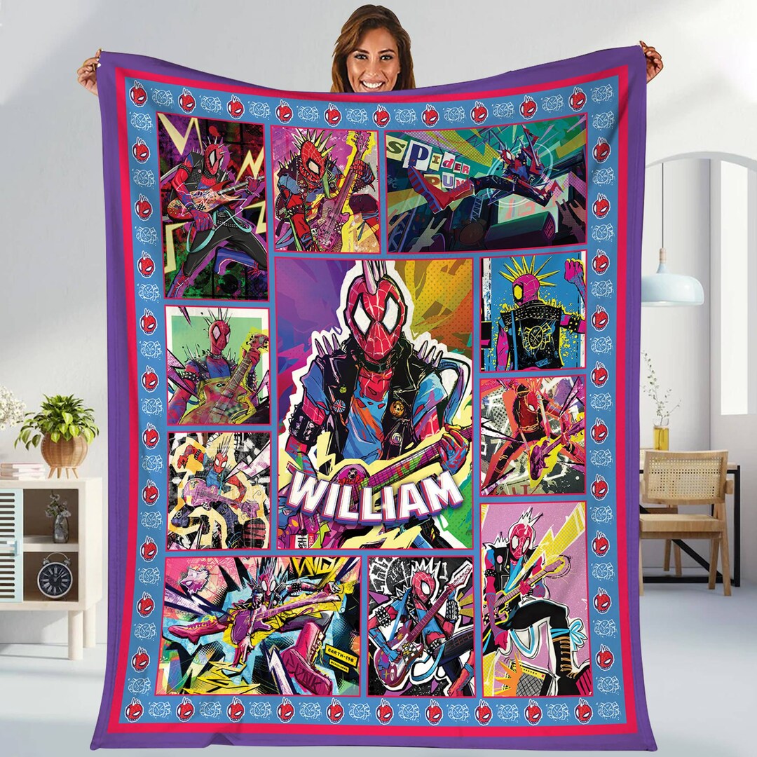 Spider Punk Blanket Spider Punk Hobie Brown Fleece Blanket - Etsy