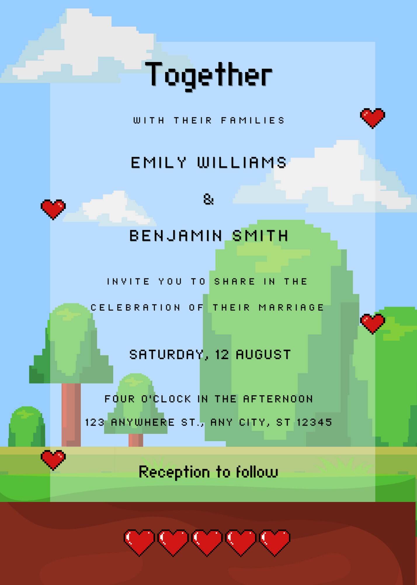 Gaming Leveling up Wedding Invitation Template Only. - Etsy