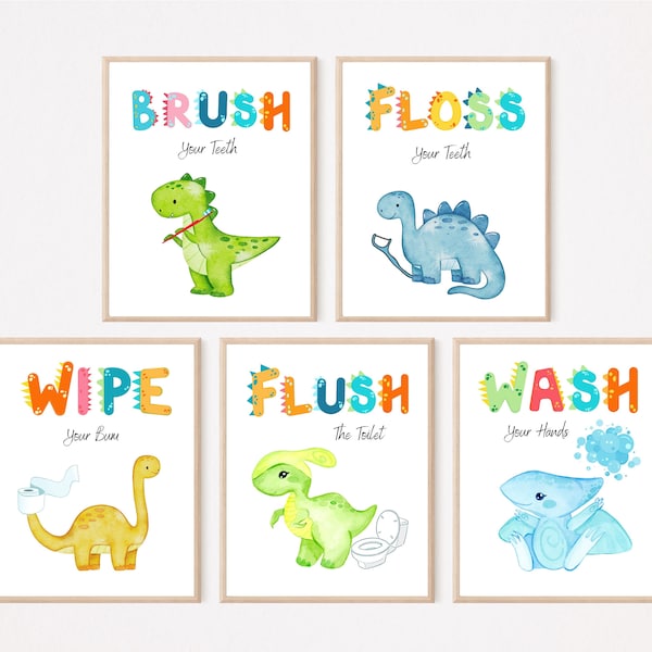 Dinosaur Bathroom - Etsy