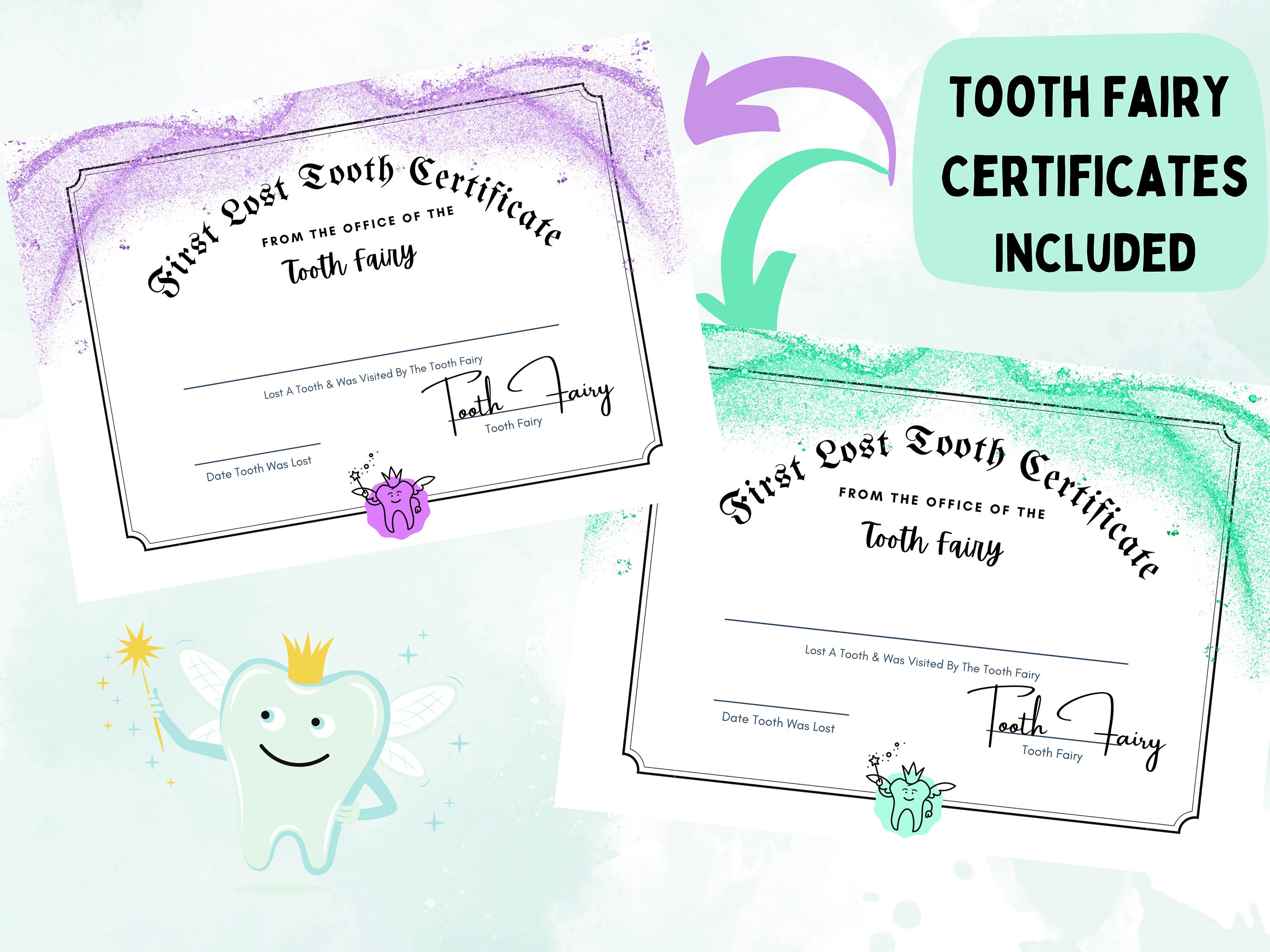 Printable Brushing Chart Flossing Chart Kids Reward Chart Tooth Fairy ...