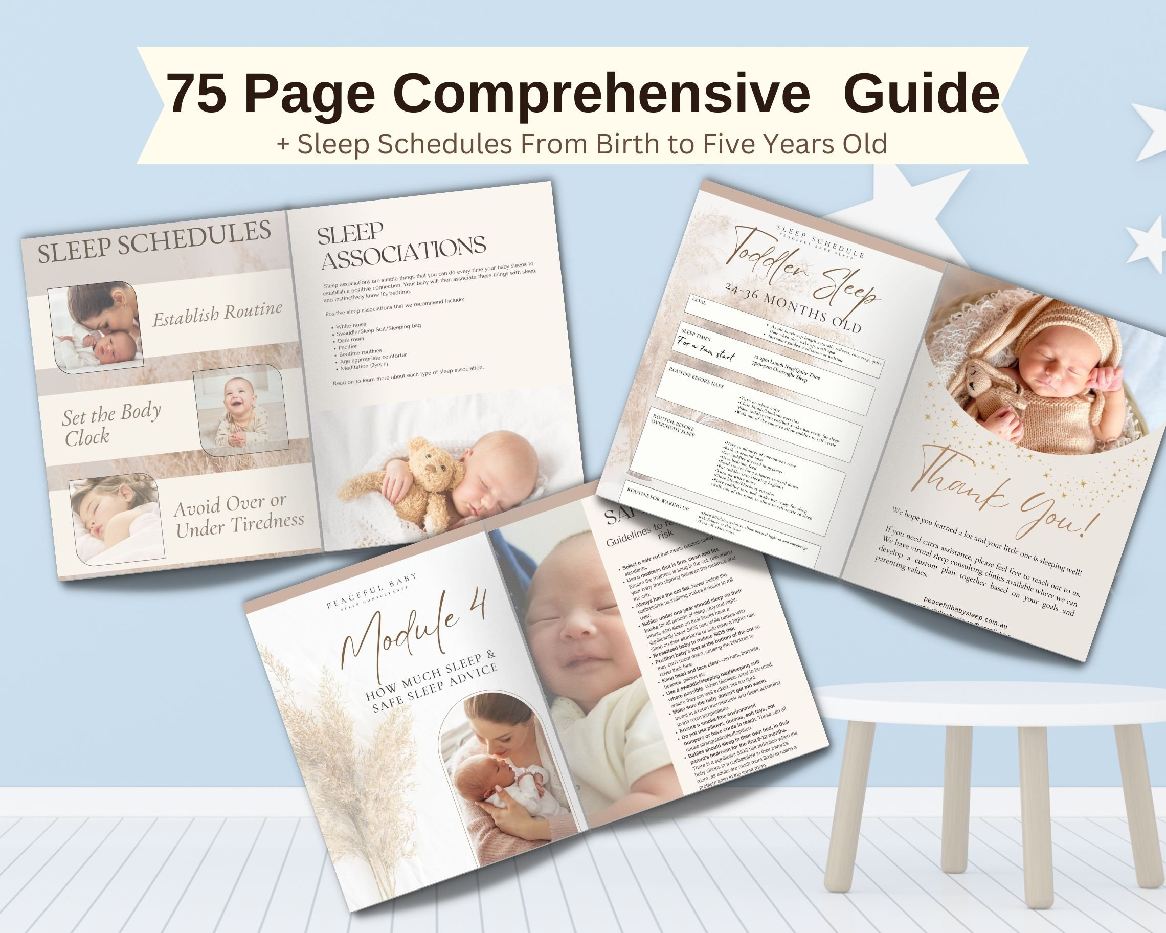 Baby Sleep Guide Template for Sleep Consultants Editable in Canva Baby ...