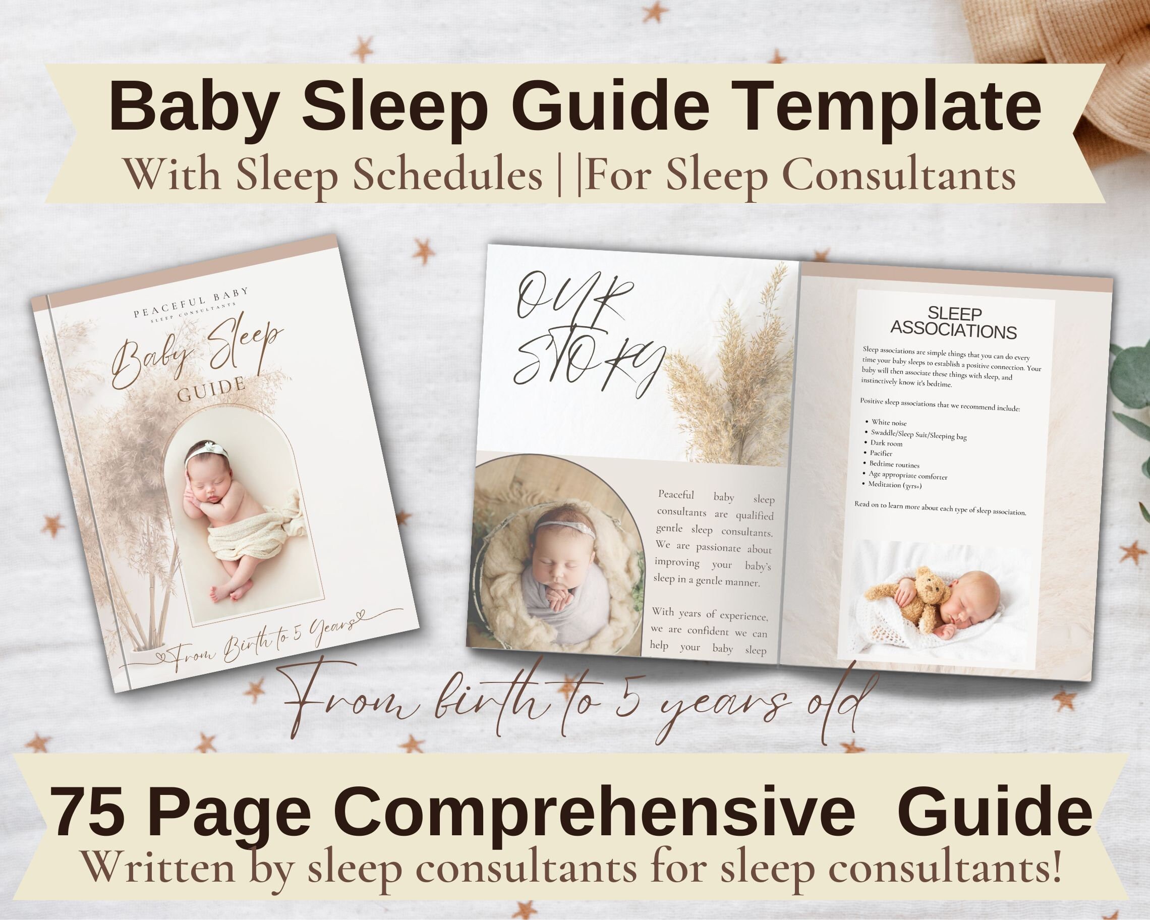 Baby Sleep Guide Template for Sleep Consultants Editable in Canva Baby ...