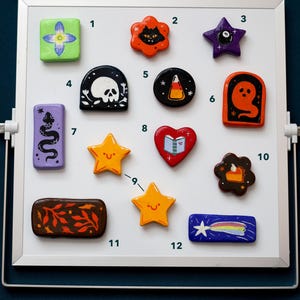Ceramic Magnet – Cute Aesthetic Fridge Board Magnet, Handmade Clay ...